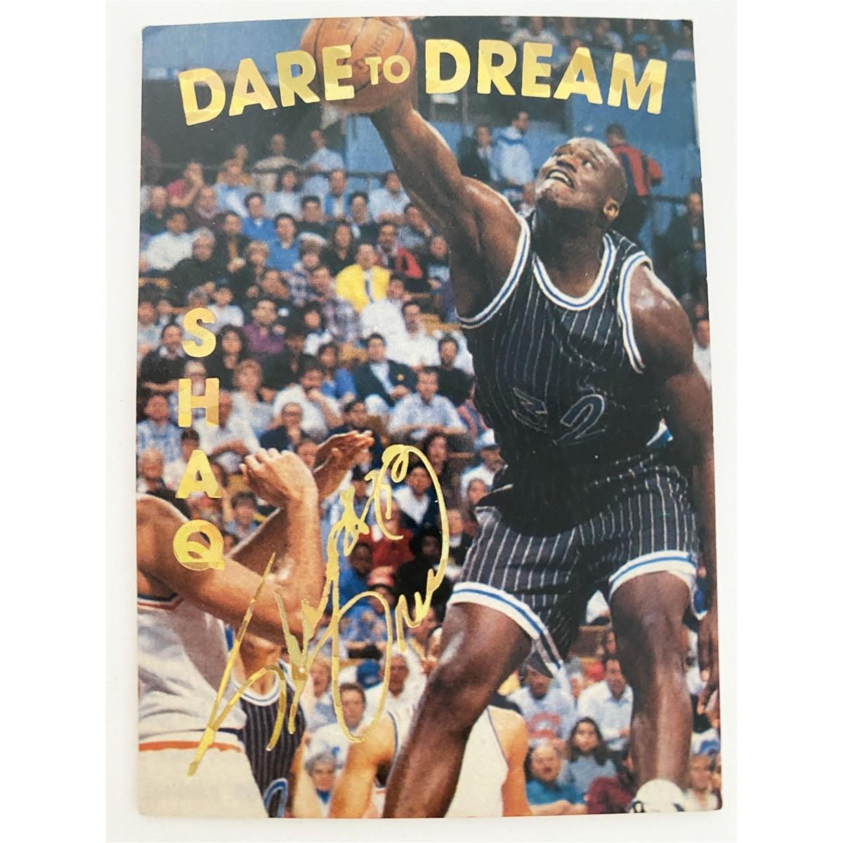 Shaq Dare to Dream Facsimile Signed Basketball Card | EstateSales.org
