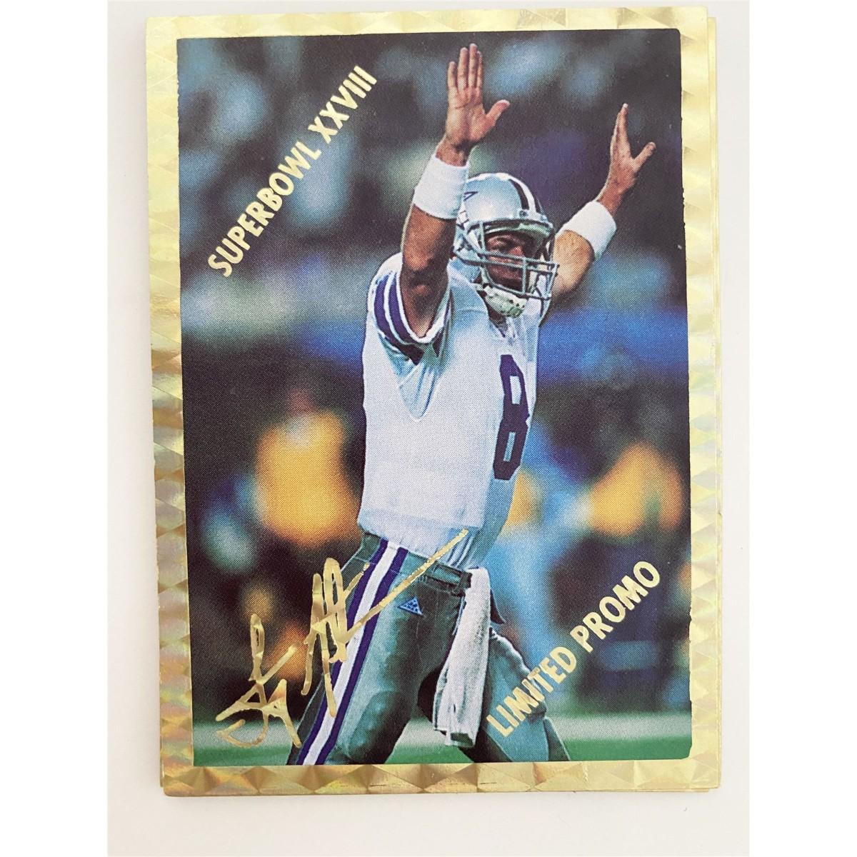 Troy Aikman Dallas Cowboys Superbowl XXVIII Limited Promo NFL Football ...