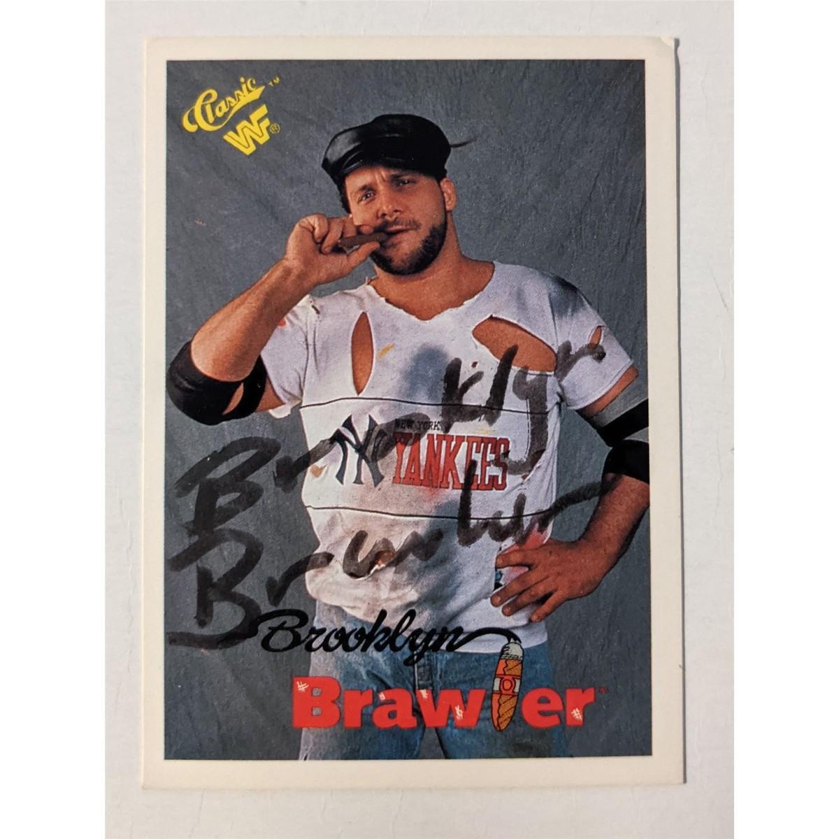 Brooklyn Brawler Signed WWF Trading Card | EstateSales.org