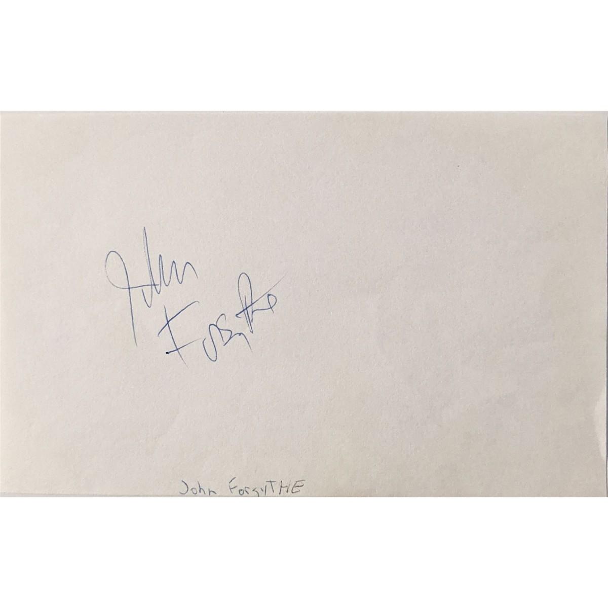 Actor John Forsythe autograph | EstateSales.org