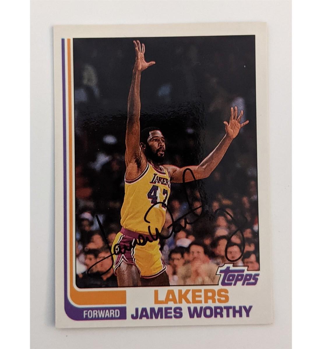 James Worthy Lakers Facsimile Signed Topps Basketball Card 1993 ...