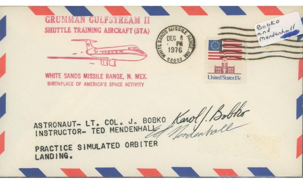Karol "Bo" Bobko and Ted Mendenhall signed Space Cover | EstateSales.org