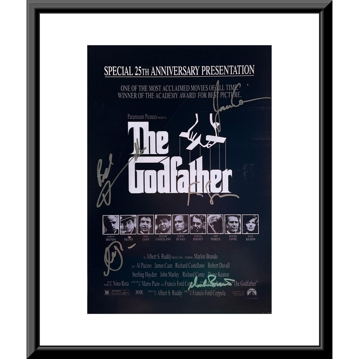 The Godfather cast signed mini poster | EstateSales.org