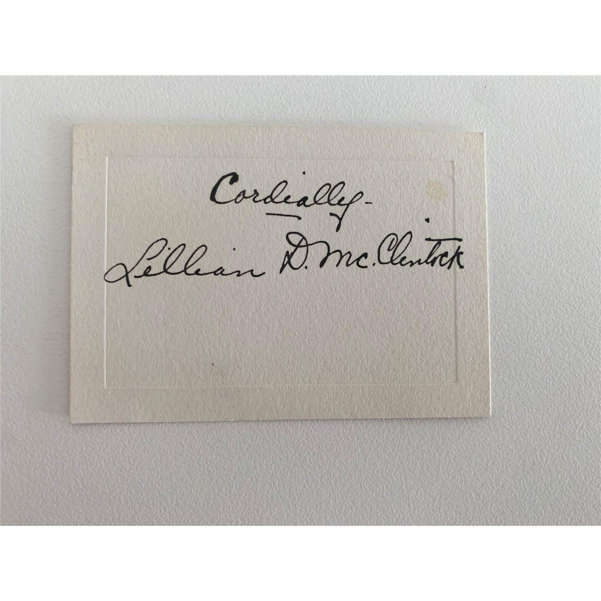 Lillian D. McClintock original signature | EstateSales.org