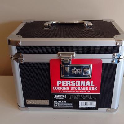 Vaultz Personal Locking Storage Box- Approx 10" x 7 3/4" x 7 1/4" (B ...