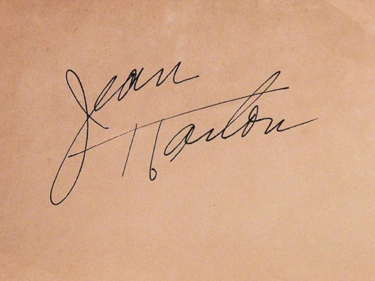 Jean Harlow signature slip | EstateSales.org