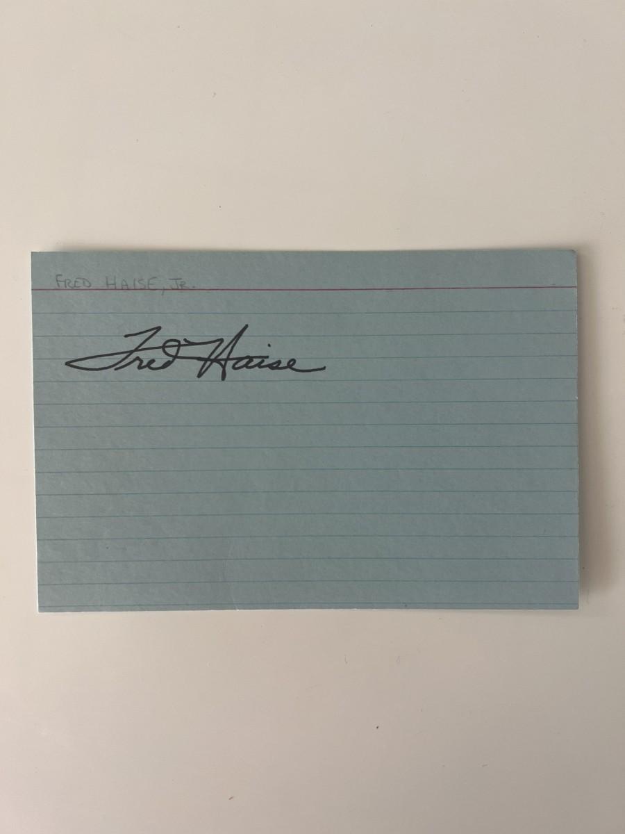 NASA astronaut Fred Haise original signature | EstateSales.org