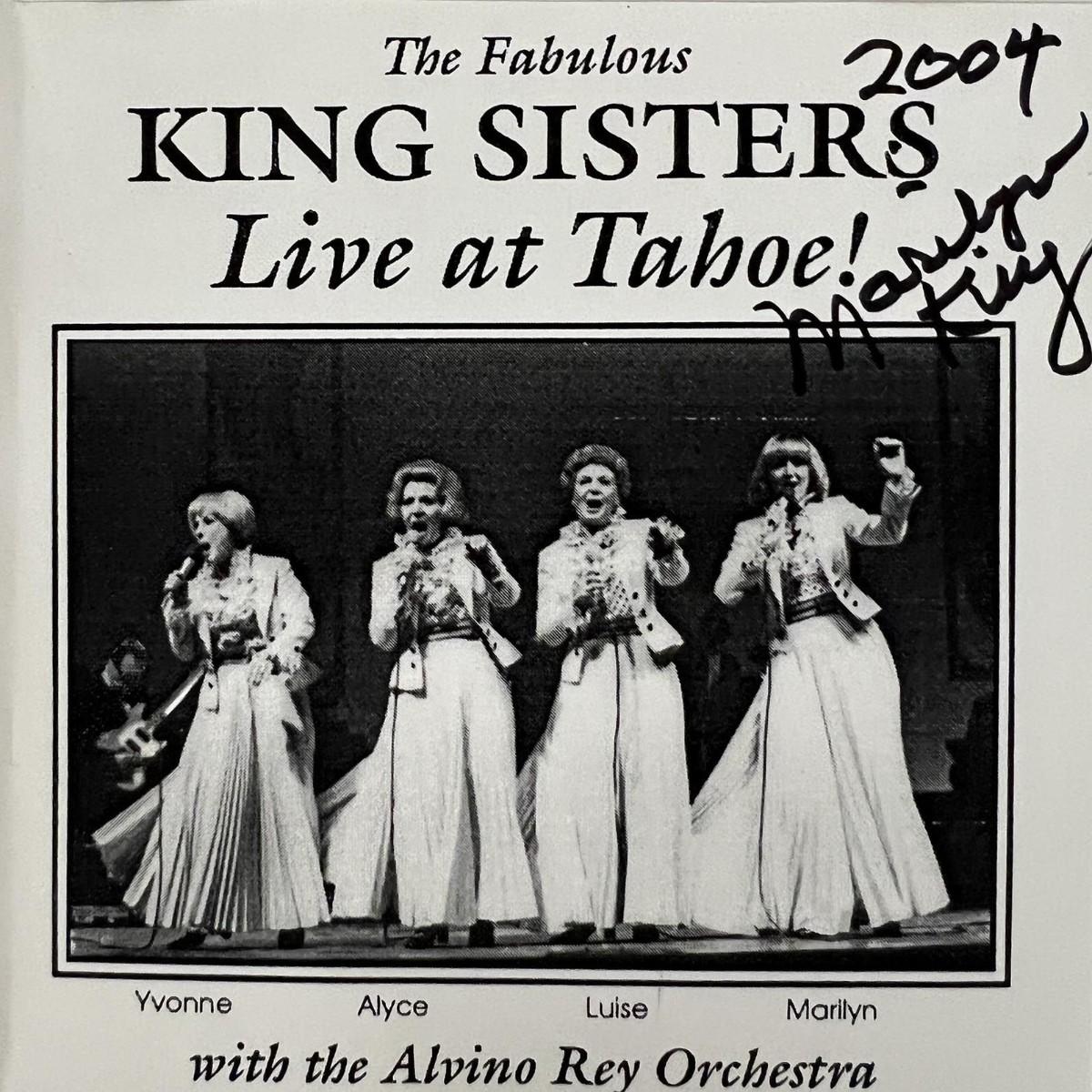 Marilyn King The Fabulous King Sisters Live at Tahoe signed CD ...