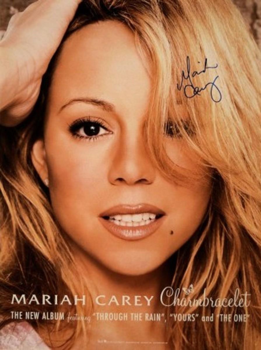 Mariah Carey signed "Charmbracelet" album poster | EstateSales.org