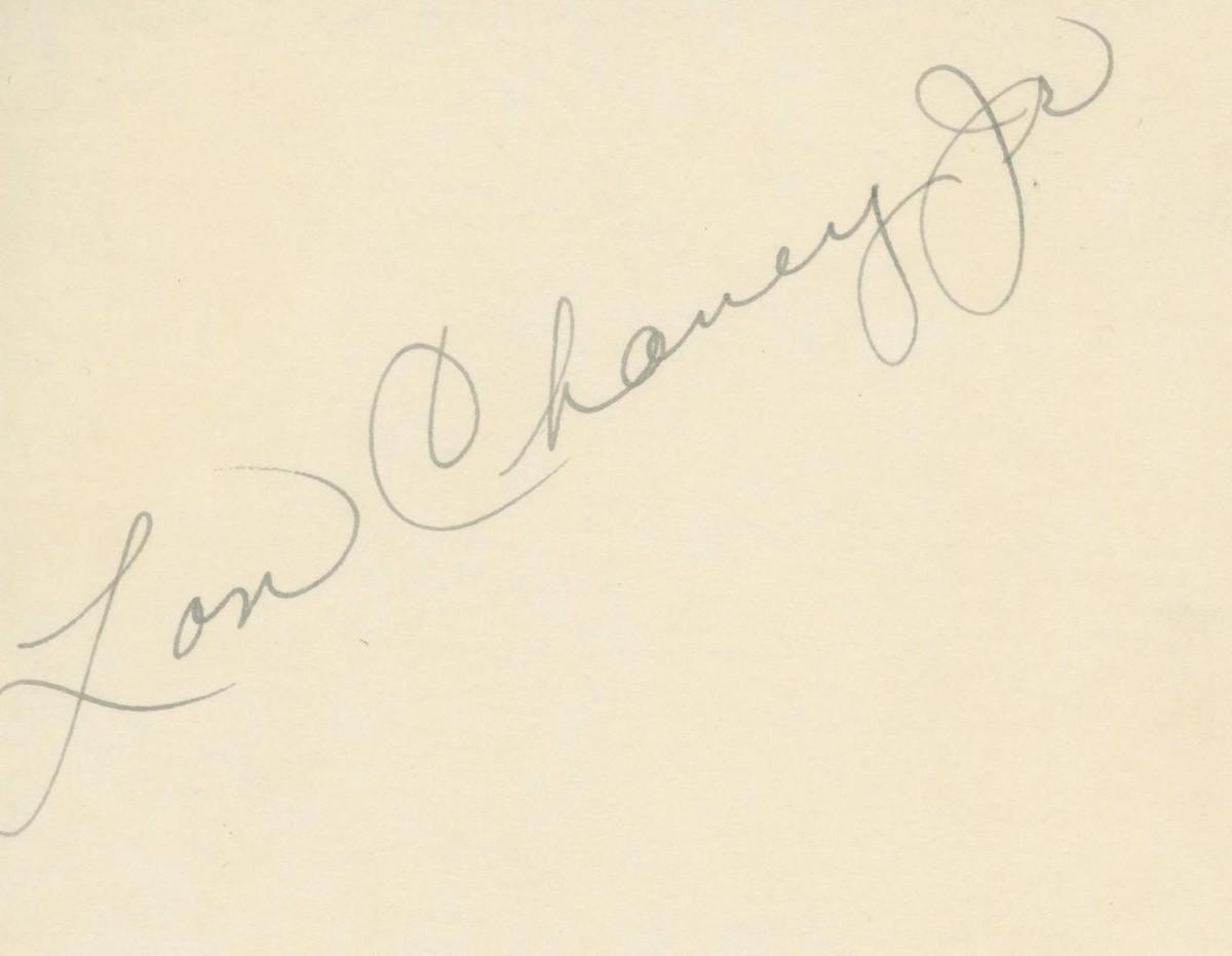 Lon Chaney signature cut | EstateSales.org