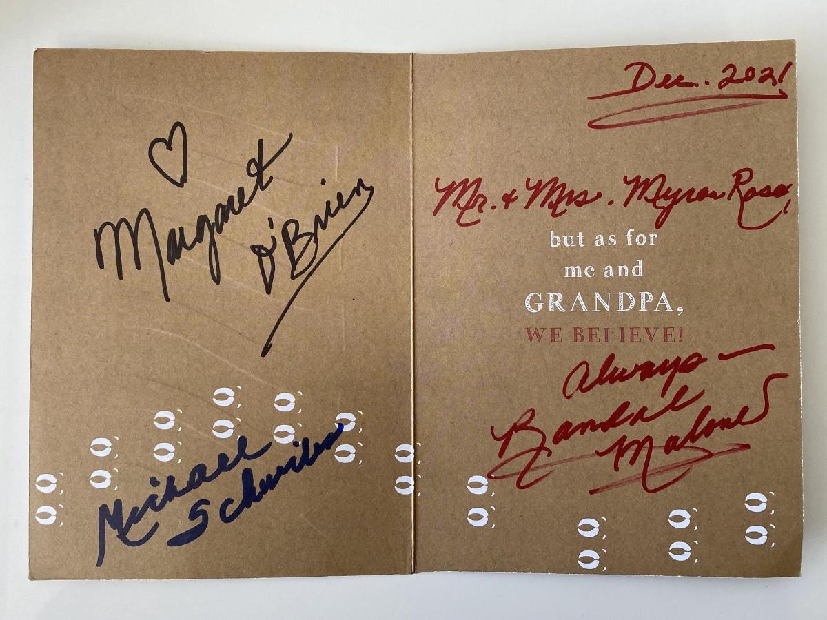 Margaret O Brien Signed Holiday Card Estatesales Org