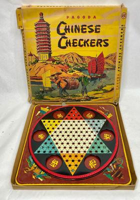 Pagoda Chinese Checkers 40's Vintage Board Game Ranger Steel ...