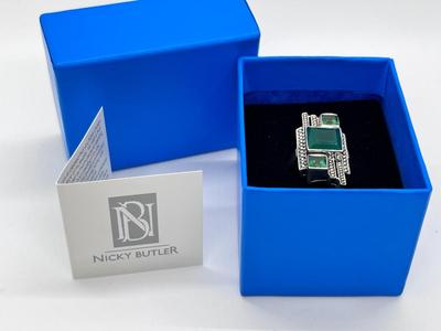 LOT 163J: Show Stopper! Sterling Silver Nicky Butler Art Deco Style ...
