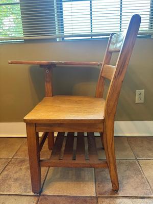 Vintage Solid Oak School Desk | EstateSales.org