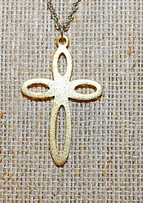 2 Color CROSS with Gold Tone on One Side and Silver Tone on the Other ...