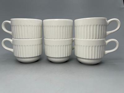 Lot of Ceramic Cappuccino Modern Design Coffee House Cups | EstateSales.org