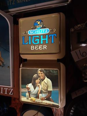 LIGHTED SCHLITZ LIGHT BEER SIGN | EstateSales.org