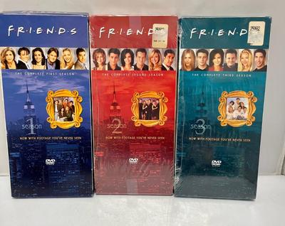Friends TV Show NBC DVD Box Sets Seasons 1,2, and 3 | EstateSales.org