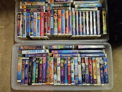 LOT 12B: Two Bins of Children's VHS Tapes - Kids' Movies, Disney ...