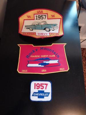 3 CLOTH '57 CHEVY PATCHES | EstateSales.org