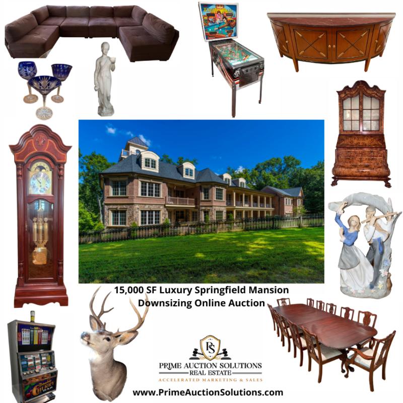 15,000 SF Luxury Springfield Mansion, Downsizing Online Auction ...