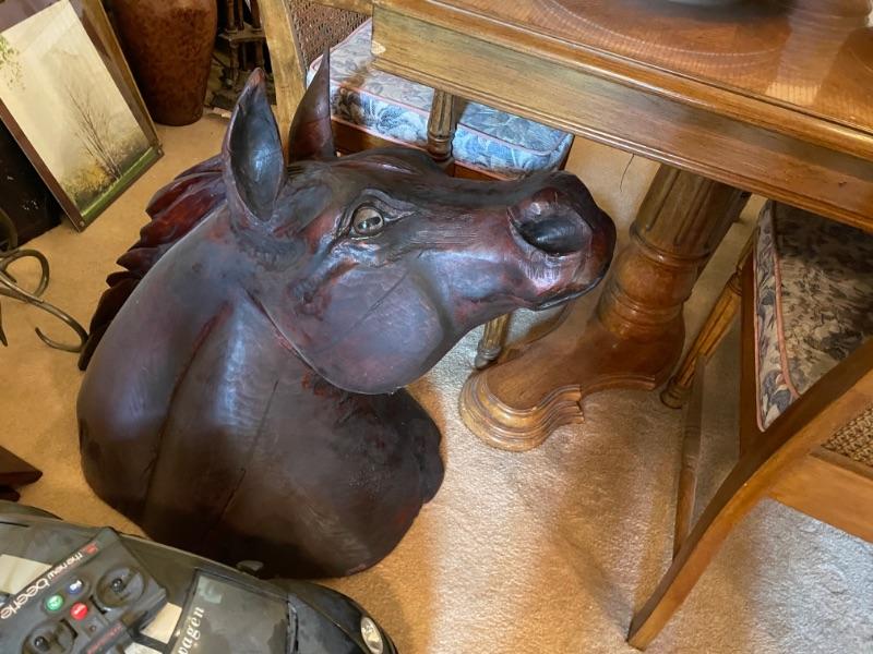 Blow out Fullerton, Horse head, bronze Remington statues, furniture ...
