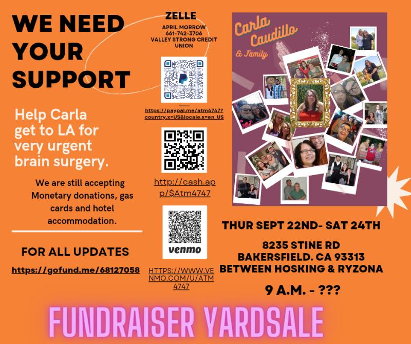 Emergency Brain surgery fundraiser 8235 Stine Rd | EstateSales.org