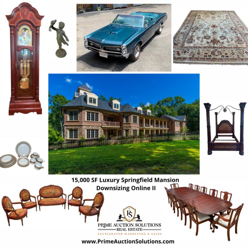 15,000 SF Luxury Springfield Mansion, Downsizing Online Auction II ...