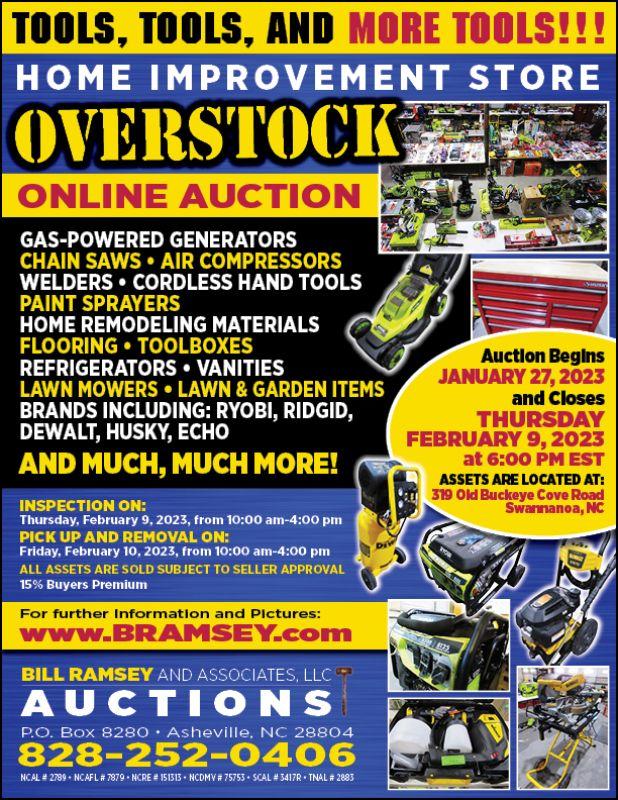 Home Improvement Store Overstock Tools | EstateSales.org