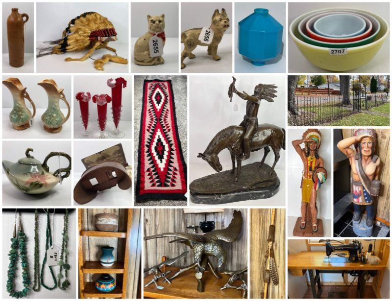 Native American Collectibles, bronze sculpture, antiques, cast iron ...