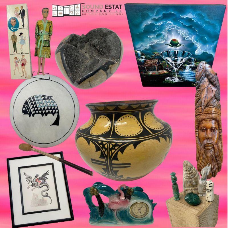 Edmonds Curated Art and Rare Finds-Salvador Dali, 1960s Barbies, Zuni ...