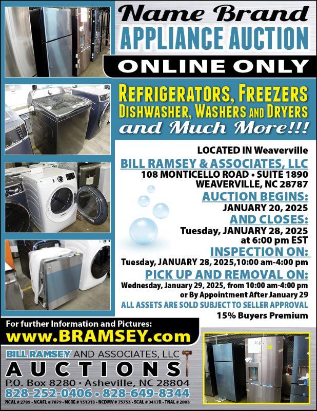 Appliance Auction Name Brand Appliances | EstateSales.org