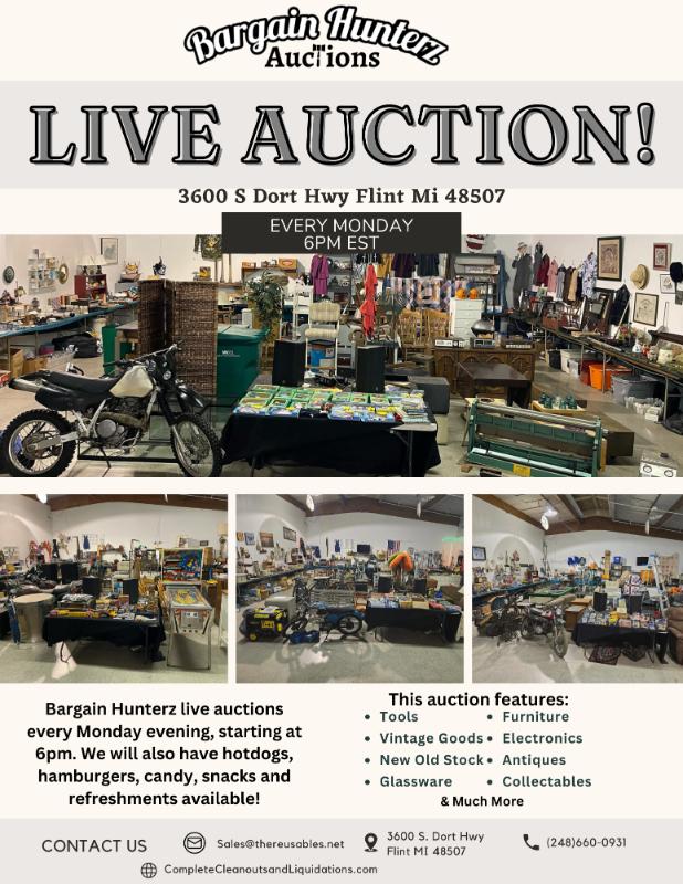 Live Auction every Monday Night at the Dort Mall! | EstateSales.org