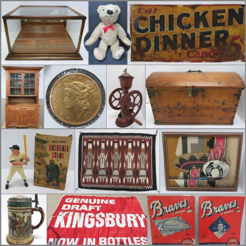 Primitives/Country items, Coins, Sports collectibles, Loads of ...