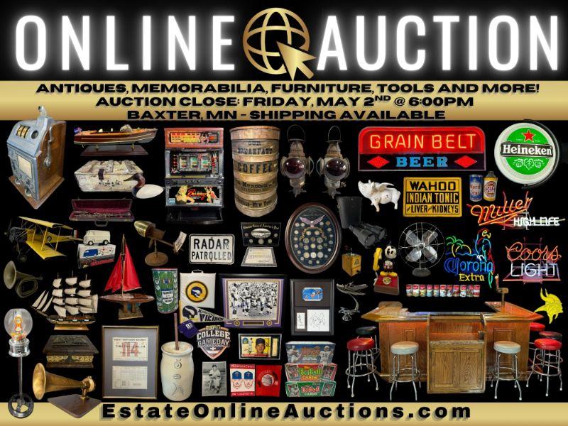 Online Estate Auction - Antiques, Memorabilia, Furniture, Tools and ...