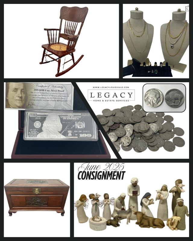 JUNE CONSIGNMENT AUCTION • Legacy Louisville - Unique Finds — Home Furnishings • Decor • Coins ...