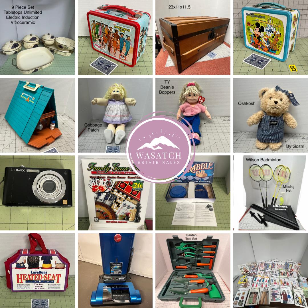 WASATCH ESTATE SALES: PYREX, TUPPERWARE, VINTAGE LUNCHBOXES, QUILTS ...