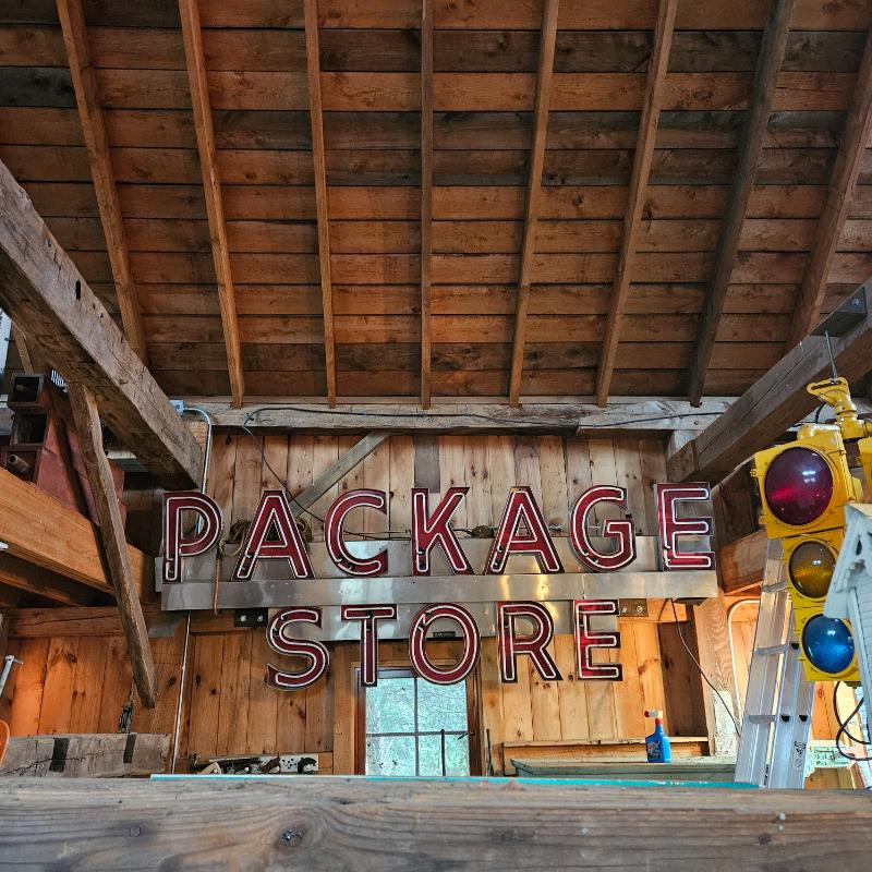 MASSIVE ANTIQUE BARN ESTATE SALE , NEON & WOOD SIGNS ,ART,TRAINS ...